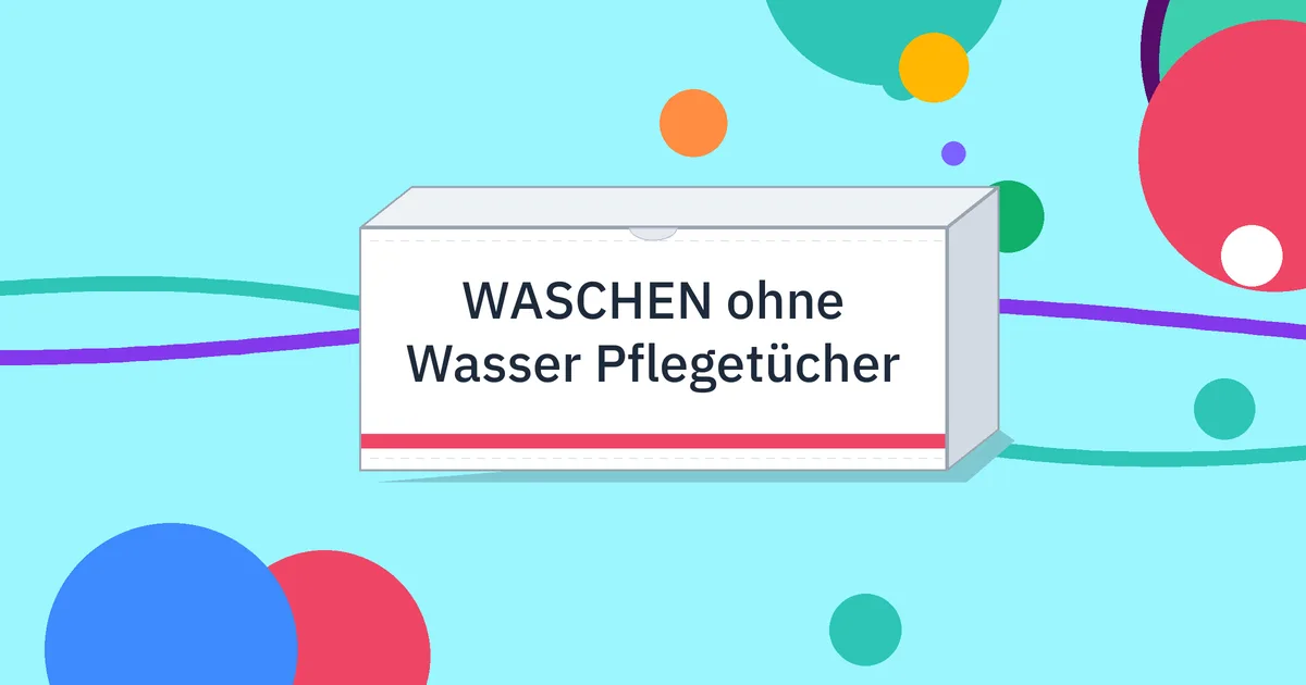 Symbolbild: Packung mit der Aufschrift WASCHEN ohne Wasser Pflegetücher (PZN 09337706) – Verfügbarkeit und Bezug in Apotheken in Frankfurt am Main