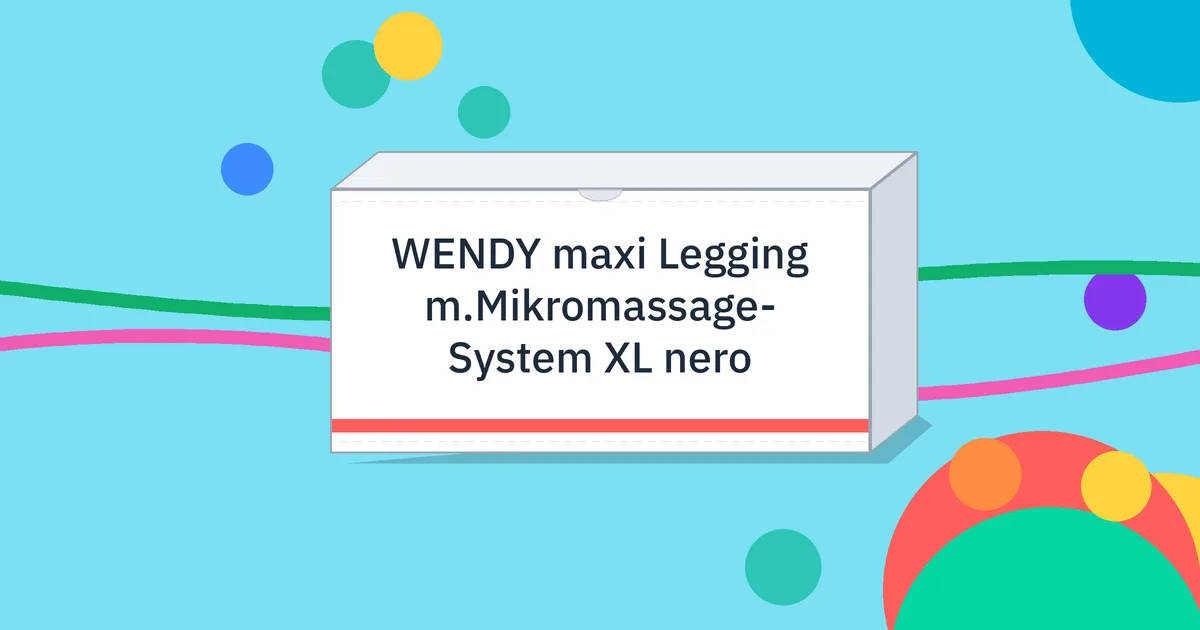 Symbolbild: Packung mit der Aufschrift WENDY maxi Legging m.Mikromassage-System XL nero (PZN 16191692) – Verfügbarkeit und Bezug in Apotheken in Frankfurt am Main