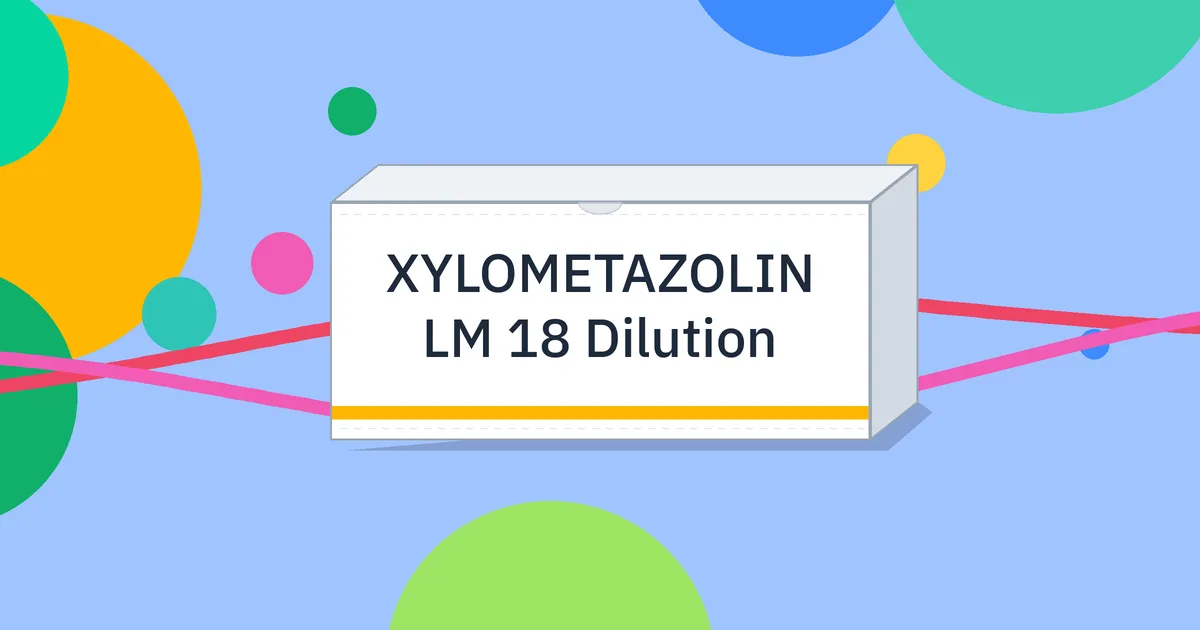 Symbolbild: Packung mit der Aufschrift XYLOMETAZOLIN LM 18 Dilution (PZN 13283436) – Verfügbarkeit und Bezug in Apotheken in Frankfurt am Main
