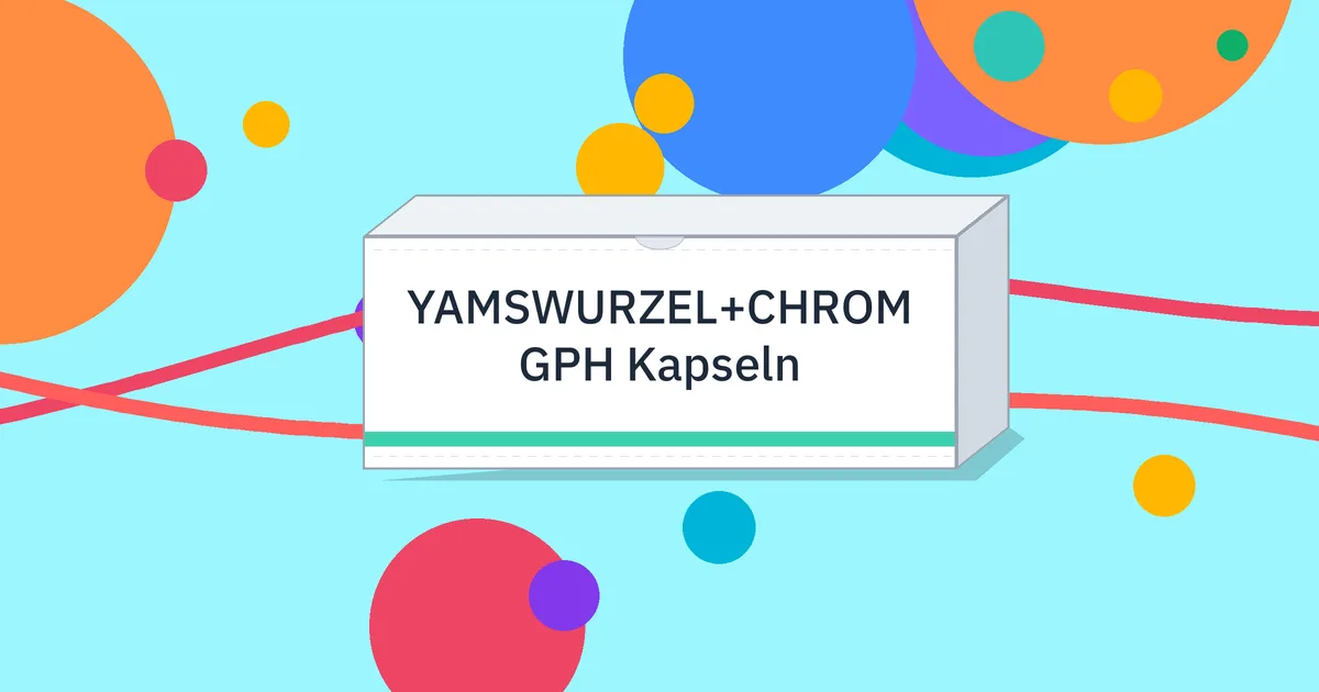 Symbolbild: Packung mit der Aufschrift YAMSWURZEL+CHROM GPH Kapseln (PZN 04699244) – Verfügbarkeit und Bezug in Apotheken in Frankfurt am Main