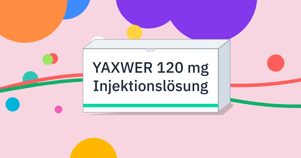 Symbolbild: Packung mit der Aufschrift YAXWER 120 mg Injektionslösung (PZN 20210484) – Verfügbarkeit und Bezug in Apotheken in Frankfurt am Main