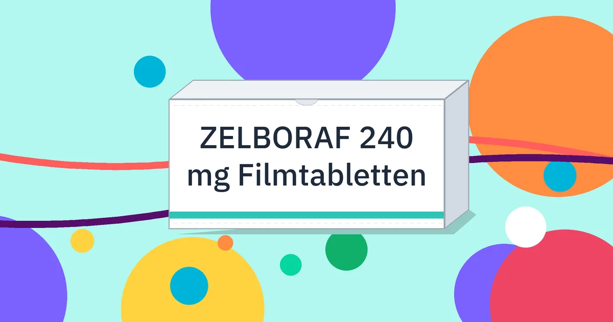 Symbolbild: Packung mit der Aufschrift ZELBORAF 240 mg Filmtabletten (PZN 19222631) – Verfügbarkeit und Bezug in Apotheken in Frankfurt am Main