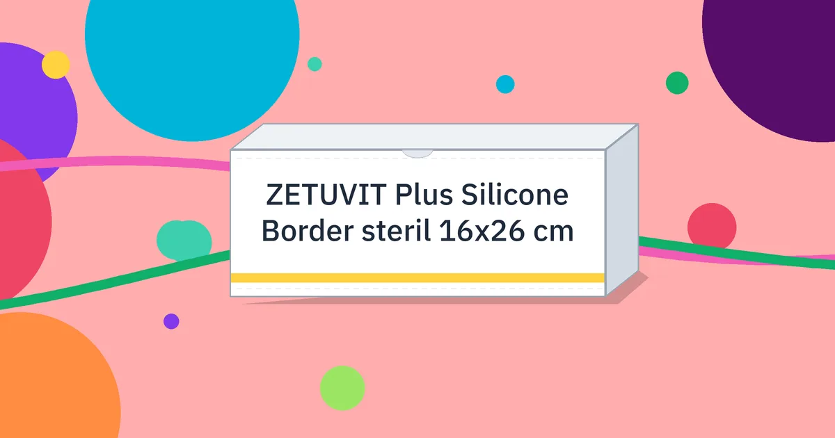 Symbolbild: Packung mit der Aufschrift ZETUVIT Plus Silicone Border steril 16x26 cm (PZN 20016457) – Verfügbarkeit und Bezug in Apotheken in Frankfurt am Main