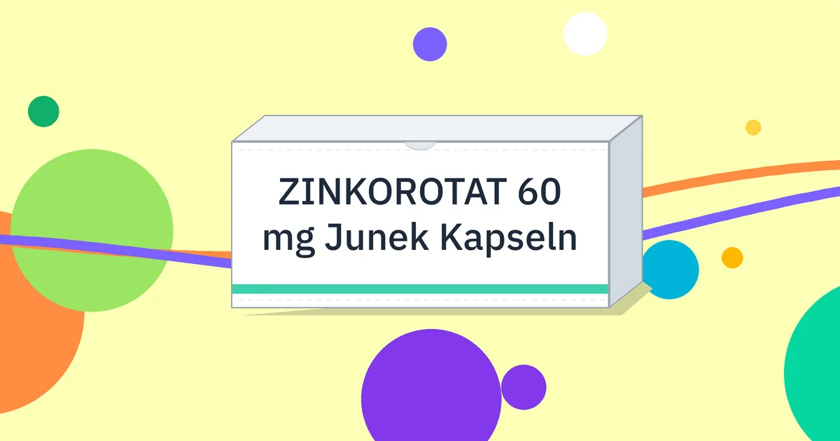 Symbolbild: Packung mit der Aufschrift ZINKOROTAT 60 mg Junek Kapseln (PZN 11072681) – Verfügbarkeit und Bezug in Apotheken in Frankfurt am Main