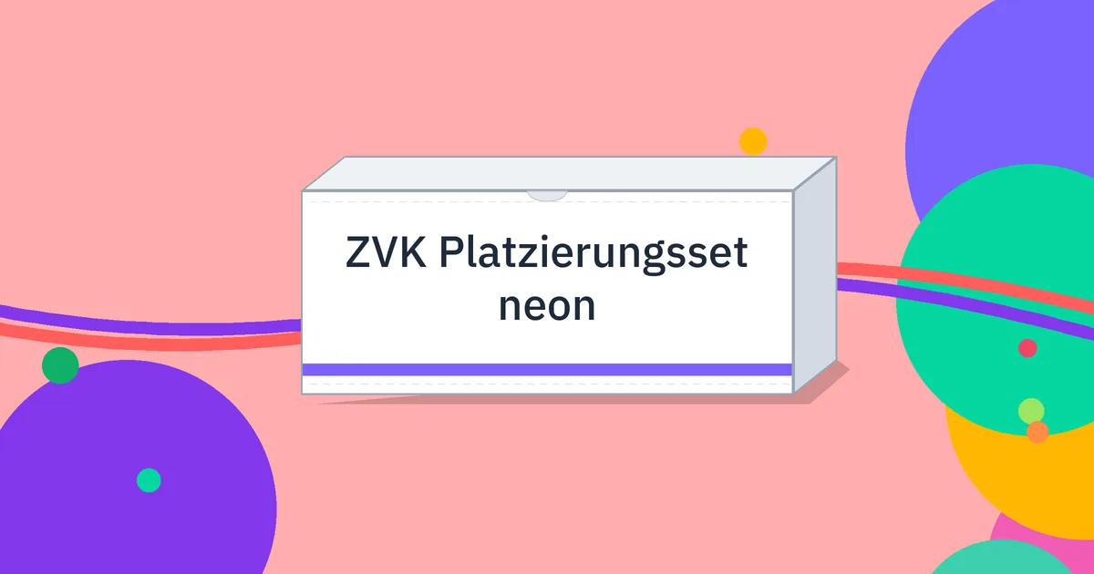 Symbolbild: Packung mit der Aufschrift ZVK Platzierungsset neon (PZN 09716214) – Verfügbarkeit und Bezug in Apotheken in Frankfurt am Main