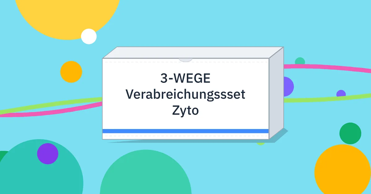 Symbolbild: Packung mit der Aufschrift 3-WEGE Verabreichungssset Zyto (PZN 15620381) – Verfügbarkeit und Bezug in Apotheken in Frankfurt am Main