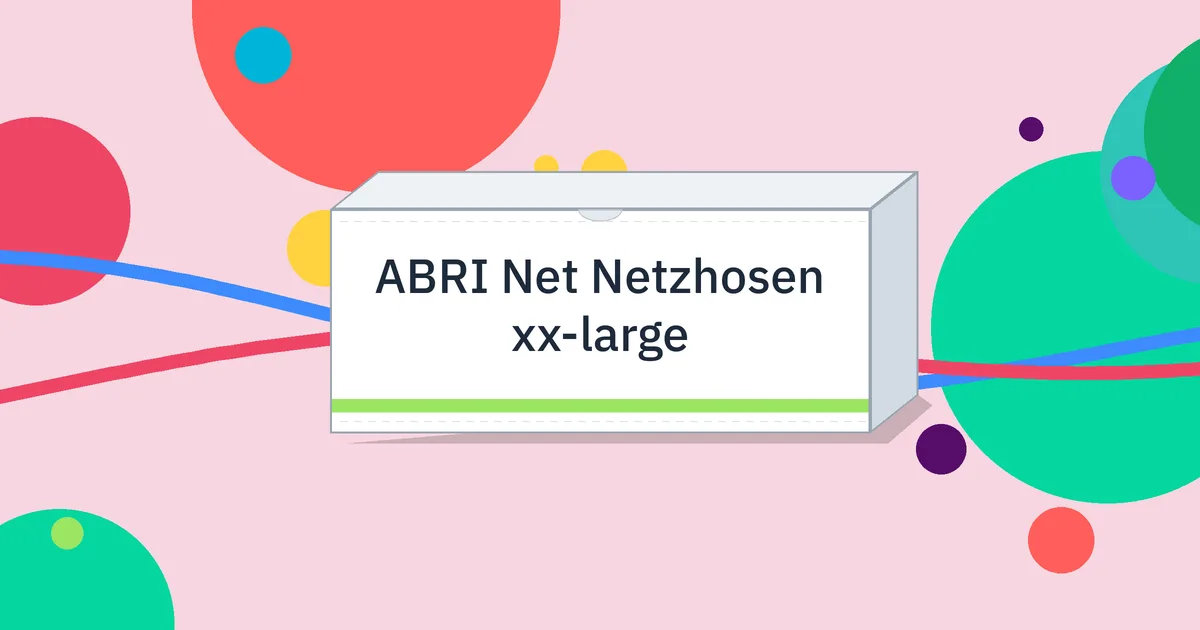 Symbolbild: Packung mit der Aufschrift ABRI Net Netzhosen xx-large (PZN 00731896) – Verfügbarkeit und Bezug in Apotheken in Frankfurt am Main