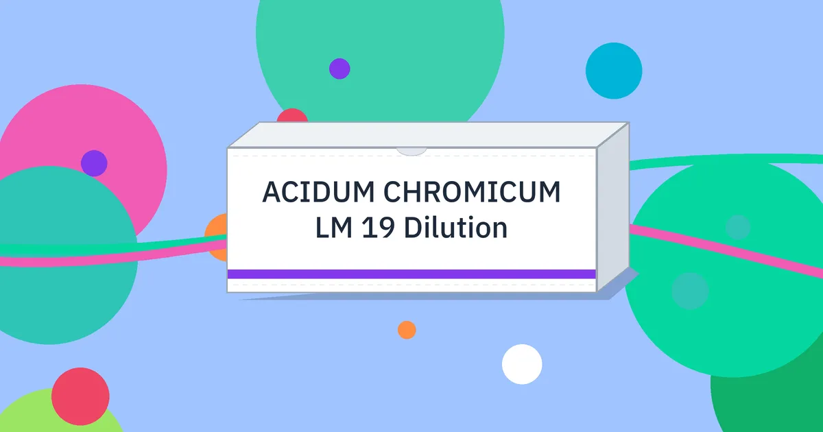 Symbolbild: Packung mit der Aufschrift ACIDUM CHROMICUM LM 19 Dilution (PZN 13272740) – Verfügbarkeit und Bezug in Apotheken in Frankfurt am Main