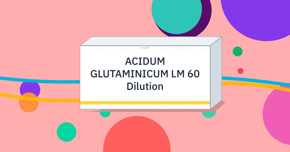 Symbolbild: Packung mit der Aufschrift ACIDUM GLUTAMINICUM LM 60 Dilution (PZN 13276979) – Verfügbarkeit und Bezug in Apotheken in Frankfurt am Main