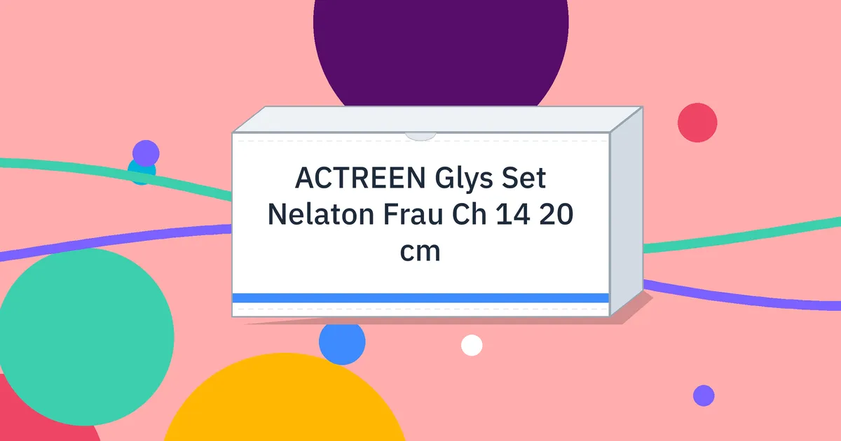 Symbolbild: Packung mit der Aufschrift ACTREEN Glys Set Nelaton Frau Ch 14 20 cm (PZN 19466126) – Verfügbarkeit und Bezug in Apotheken in Frankfurt am Main