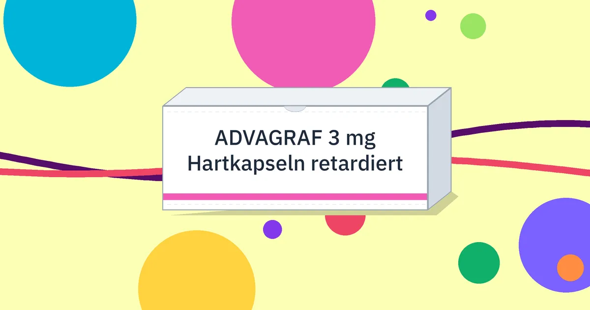Symbolbild: Packung mit der Aufschrift ADVAGRAF 3 mg Hartkapseln retardiert (PZN 15612660) – Verfügbarkeit und Bezug in Apotheken in Frankfurt am Main