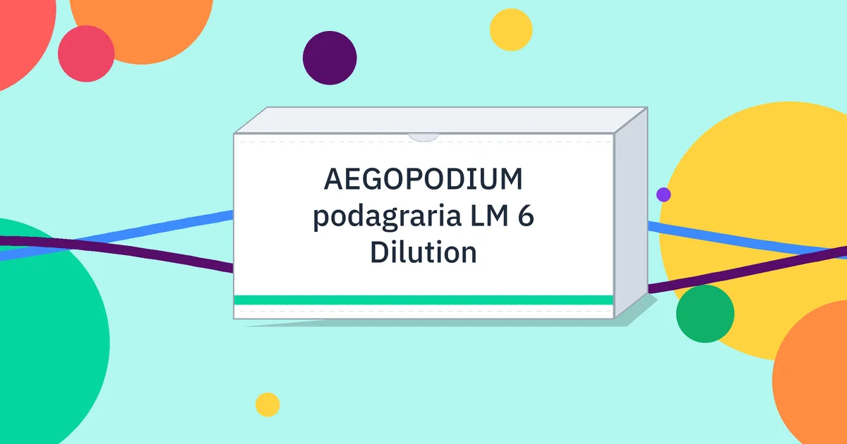 Symbolbild: Packung mit der Aufschrift AEGOPODIUM podagraria LM 6 Dilution (PZN 13298107) – Verfügbarkeit und Bezug in Apotheken in Frankfurt am Main