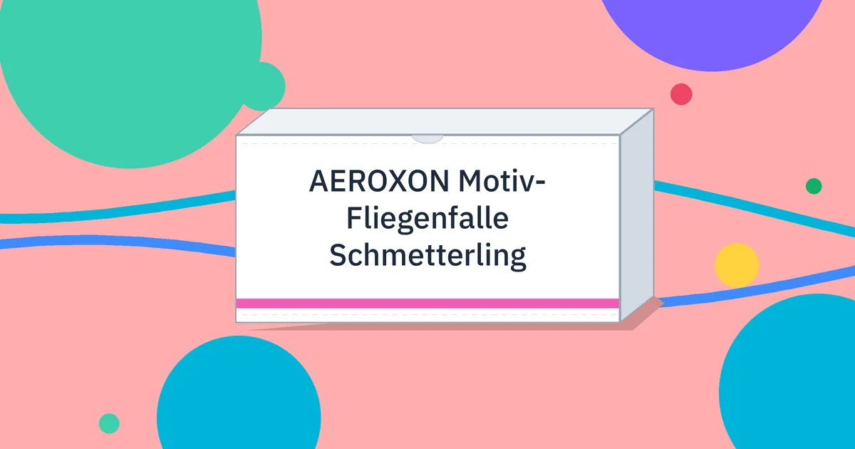 Symbolbild: Packung mit der Aufschrift AEROXON Motiv-Fliegenfalle Schmetterling (PZN 19711011) – Verfügbarkeit und Bezug in Apotheken in Frankfurt am Main