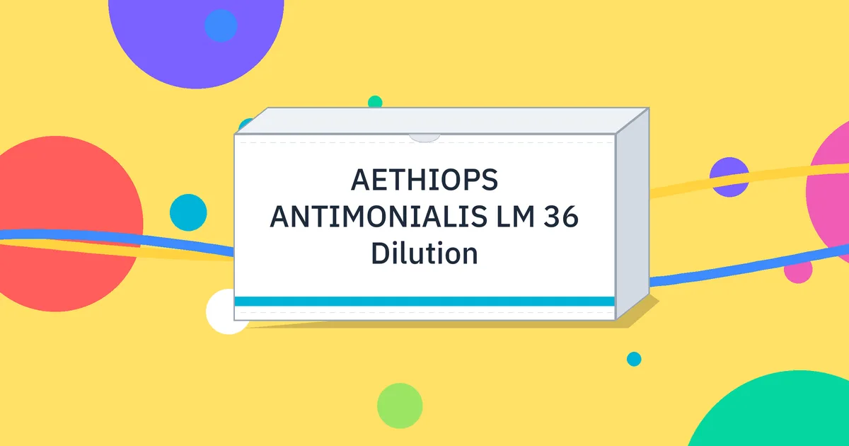 Symbolbild: Packung mit der Aufschrift AETHIOPS ANTIMONIALIS LM 36 Dilution (PZN 13301482) – Verfügbarkeit und Bezug in Apotheken in Frankfurt am Main