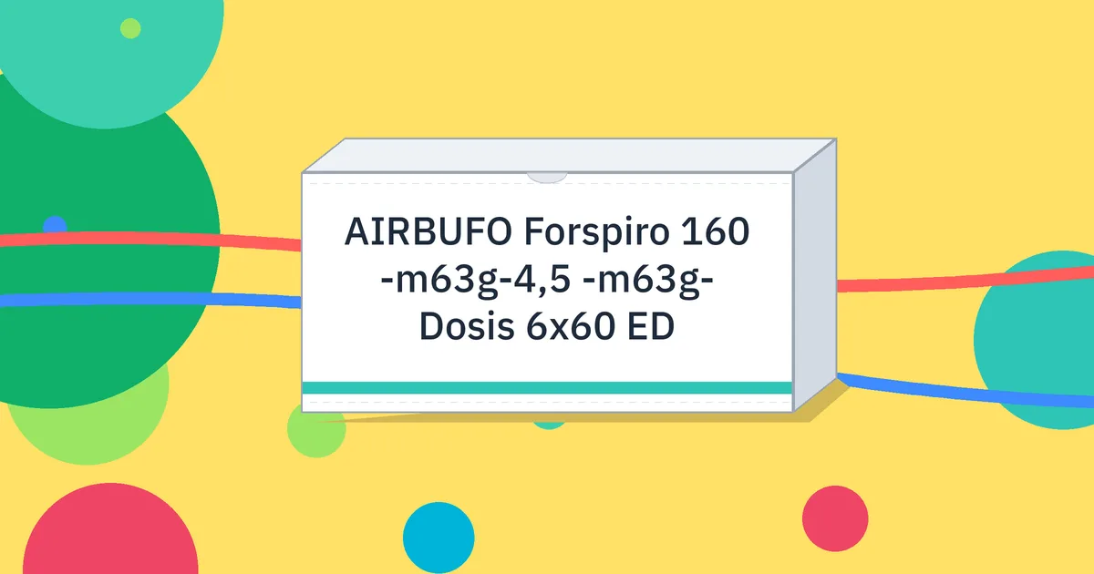 Symbolbild: Packung mit der Aufschrift AIRBUFO Forspiro 160 -m63g-4,5 -m63g-Dosis 6x60 ED (PZN 13584706) – Verfügbarkeit und Bezug in Apotheken in Frankfurt am Main