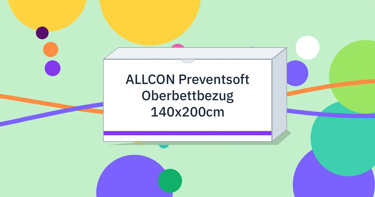 Symbolbild: Packung mit der Aufschrift ALLCON Preventsoft Oberbettbezug 140x200cm (PZN 03113259) – Verfügbarkeit und Bezug in Apotheken in Frankfurt am Main