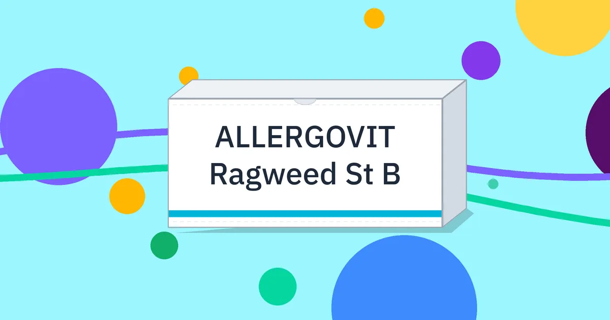 Symbolbild: Packung mit der Aufschrift ALLERGOVIT Ragweed St B (PZN 15741676) – Verfügbarkeit und Bezug in Apotheken in Frankfurt am Main