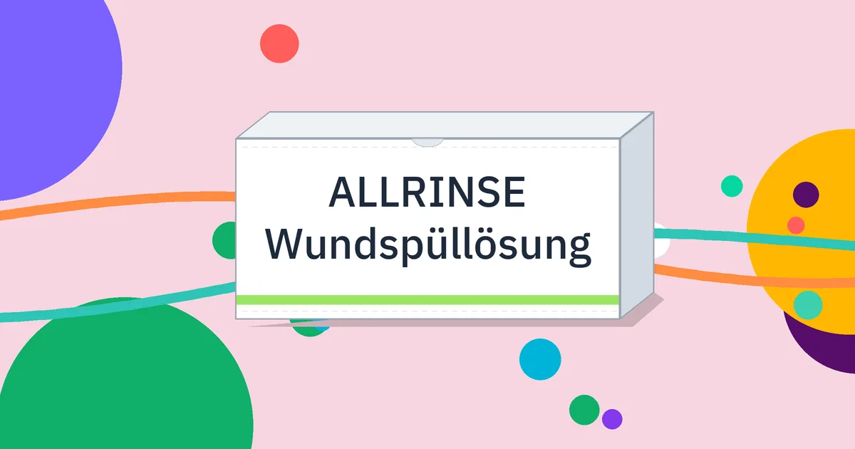 Symbolbild: Packung mit der Aufschrift ALLRINSE Wundspüllösung (PZN 20066165) – Verfügbarkeit und Bezug in Apotheken in Frankfurt am Main
