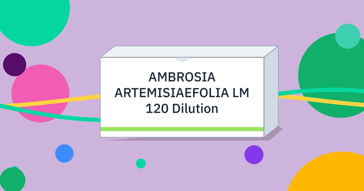 Symbolbild: Packung mit der Aufschrift AMBROSIA ARTEMISIAEFOLIA LM 120 Dilution (PZN 13318399) – Verfügbarkeit und Bezug in Apotheken in Frankfurt am Main