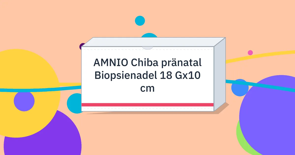 Symbolbild: Packung mit der Aufschrift AMNIO Chiba pränatal Biopsienadel 18 Gx10 cm (PZN 16921280) – Verfügbarkeit und Bezug in Apotheken in Frankfurt am Main