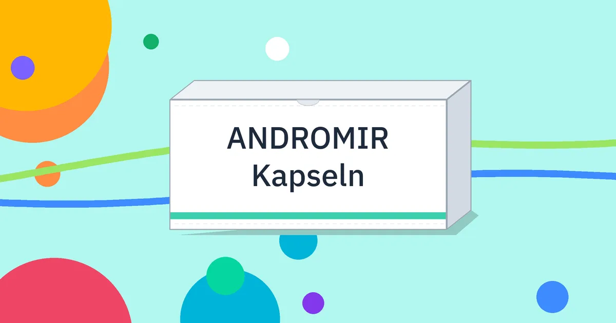 Symbolbild: Packung mit der Aufschrift ANDROMIR Kapseln (PZN 06435064) – Verfügbarkeit und Bezug in Apotheken in Frankfurt am Main