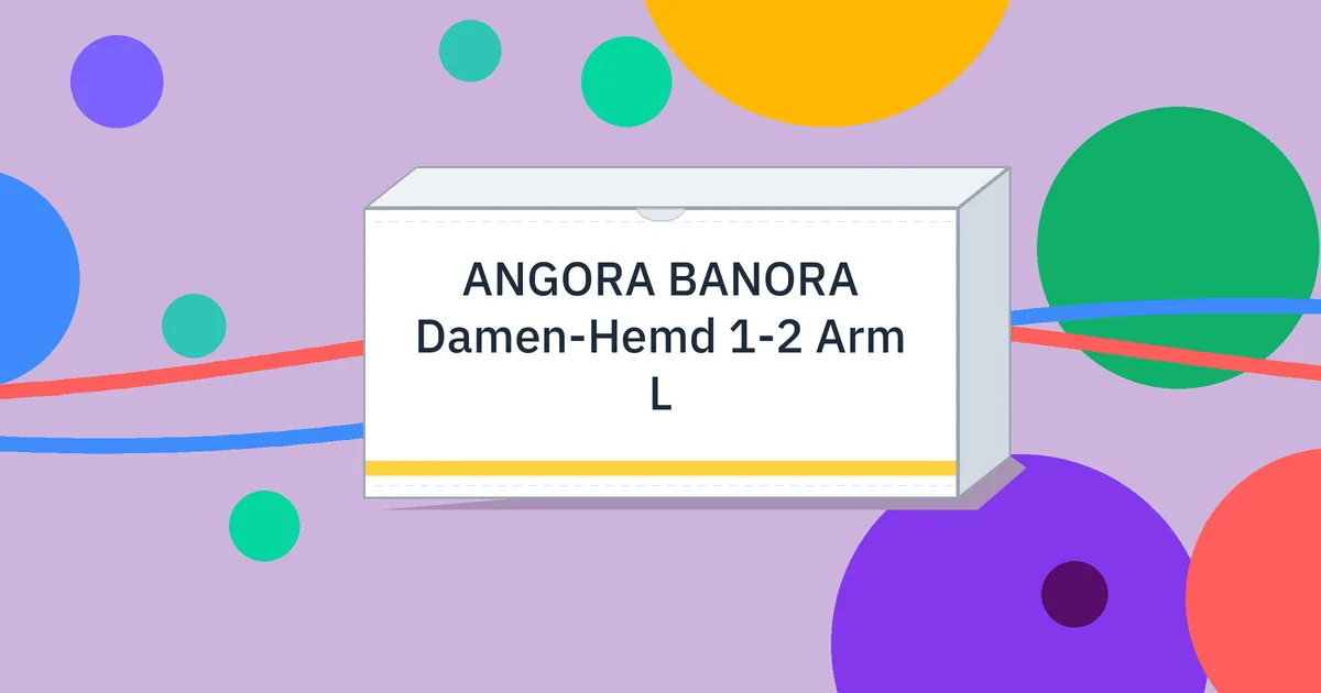 Symbolbild: Packung mit der Aufschrift ANGORA BANORA Damen-Hemd 1-2 Arm L (PZN 04795166) – Verfügbarkeit und Bezug in Apotheken in Frankfurt am Main