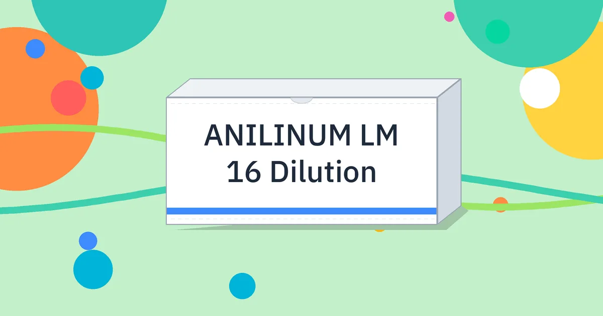 Symbolbild: Packung mit der Aufschrift ANILINUM LM 16 Dilution (PZN 12762459) – Verfügbarkeit und Bezug in Apotheken in Frankfurt am Main