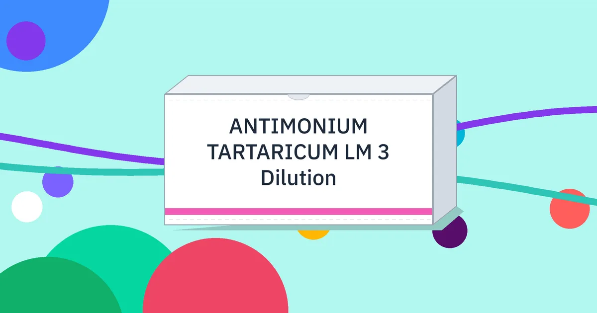Symbolbild: Packung mit der Aufschrift ANTIMONIUM TARTARICUM LM 3 Dilution (PZN 12764582) – Verfügbarkeit und Bezug in Apotheken in Frankfurt am Main