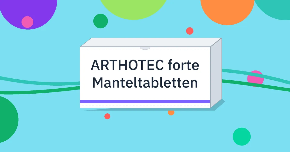 Symbolbild: Packung mit der Aufschrift ARTHOTEC forte Manteltabletten (PZN 08414178) – Verfügbarkeit und Bezug in Apotheken in Frankfurt am Main