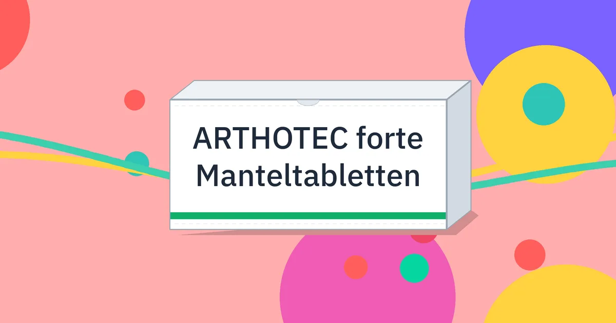 Symbolbild: Packung mit der Aufschrift ARTHOTEC forte Manteltabletten (PZN 08414161) – Verfügbarkeit und Bezug in Apotheken in Frankfurt am Main