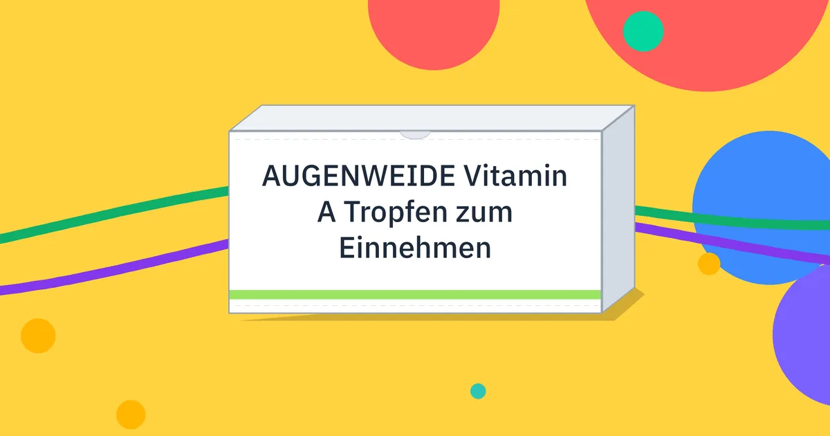 Symbolbild: Packung mit der Aufschrift AUGENWEIDE Vitamin A Tropfen zum Einnehmen (PZN 17375514) – Verfügbarkeit und Bezug in Apotheken in Frankfurt am Main