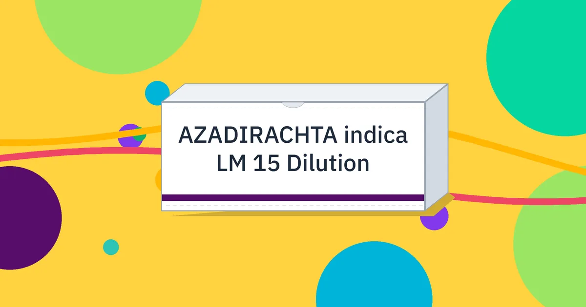 Symbolbild: Packung mit der Aufschrift AZADIRACHTA indica LM 15 Dilution (PZN 13374908) – Verfügbarkeit und Bezug in Apotheken in Frankfurt am Main