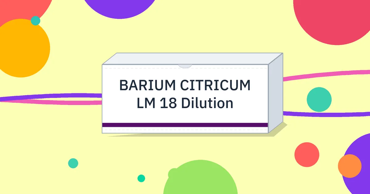 Symbolbild: Packung mit der Aufschrift BARIUM CITRICUM LM 18 Dilution (PZN 12789464) – Verfügbarkeit und Bezug in Apotheken in Frankfurt am Main