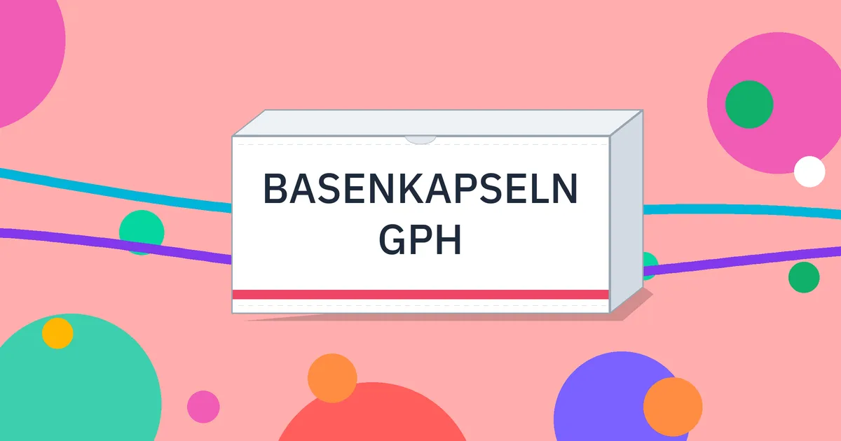 Symbolbild: Packung mit der Aufschrift BASENKAPSELN GPH (PZN 09681496) – Verfügbarkeit und Bezug in Apotheken in Frankfurt am Main