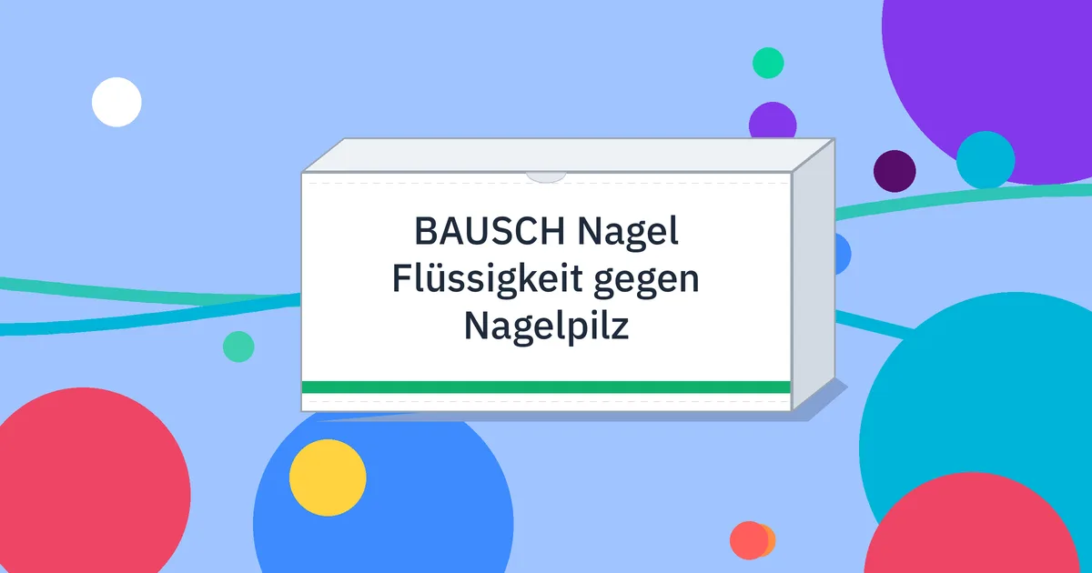Symbolbild: Packung mit der Aufschrift BAUSCH Nagel Flüssigkeit gegen Nagelpilz (PZN 17755211) – Verfügbarkeit und Bezug in Apotheken in Frankfurt am Main