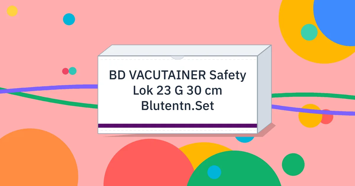 Symbolbild: Packung mit der Aufschrift BD VACUTAINER Safety Lok 23 G 30 cm Blutentn.Set (PZN 15739107) – Verfügbarkeit und Bezug in Apotheken in Frankfurt am Main