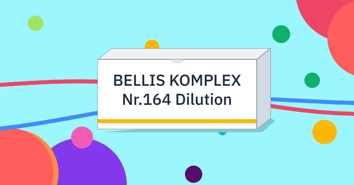 Symbolbild: Packung mit der Aufschrift BELLIS KOMPLEX Nr.164 Dilution (PZN 01909824) – Verfügbarkeit und Bezug in Apotheken in Frankfurt am Main