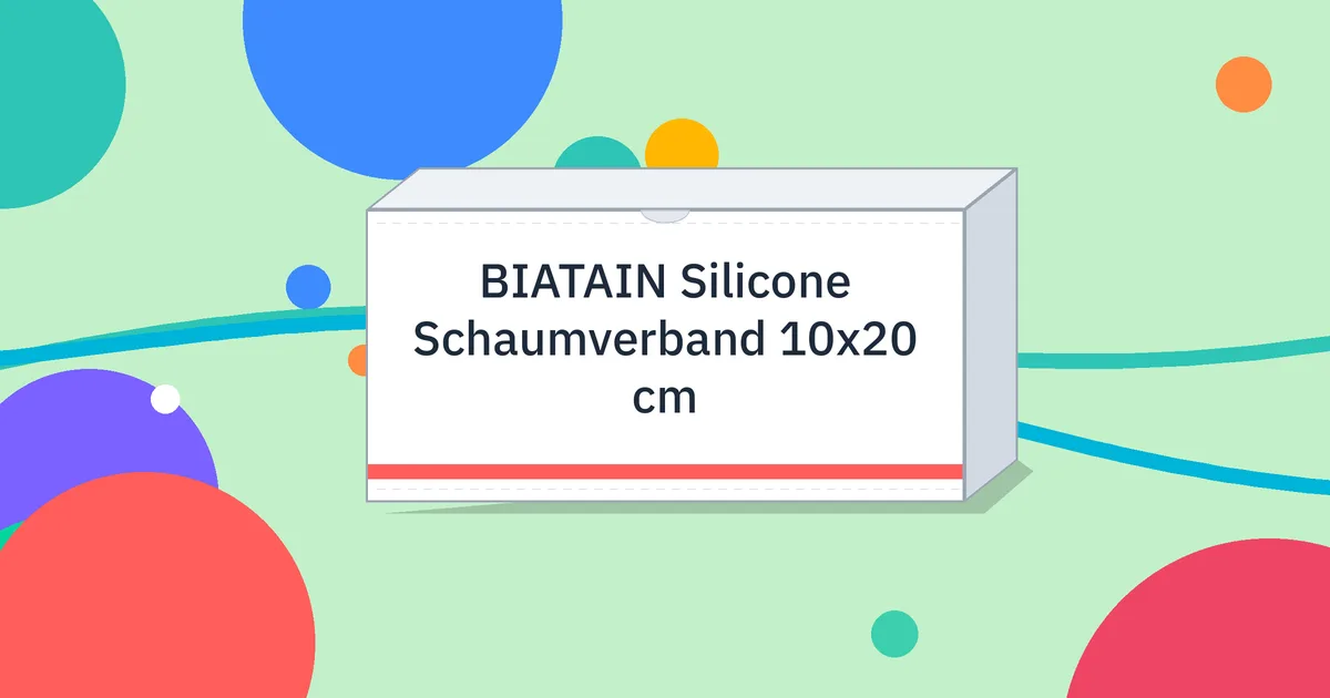 Symbolbild: Packung mit der Aufschrift BIATAIN Silicone Schaumverband 10x20 cm (PZN 18373687) – Verfügbarkeit und Bezug in Apotheken in Frankfurt am Main