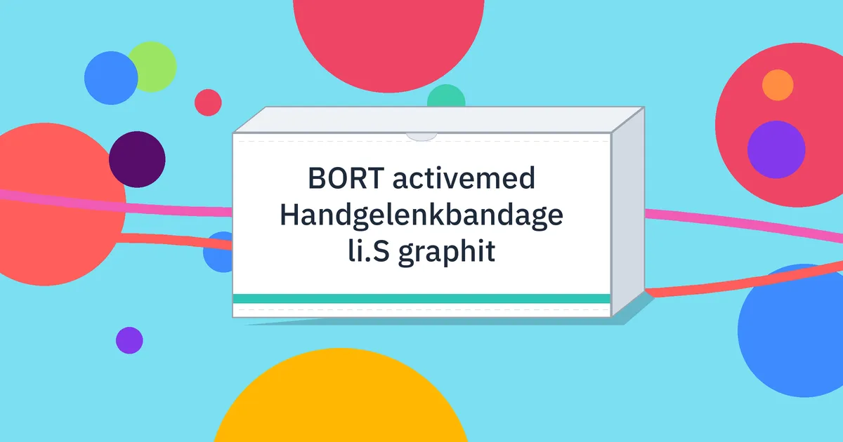Symbolbild: Packung mit der Aufschrift BORT activemed Handgelenkbandage li.S graphit (PZN 17582035) – Verfügbarkeit und Bezug in Apotheken in Frankfurt am Main