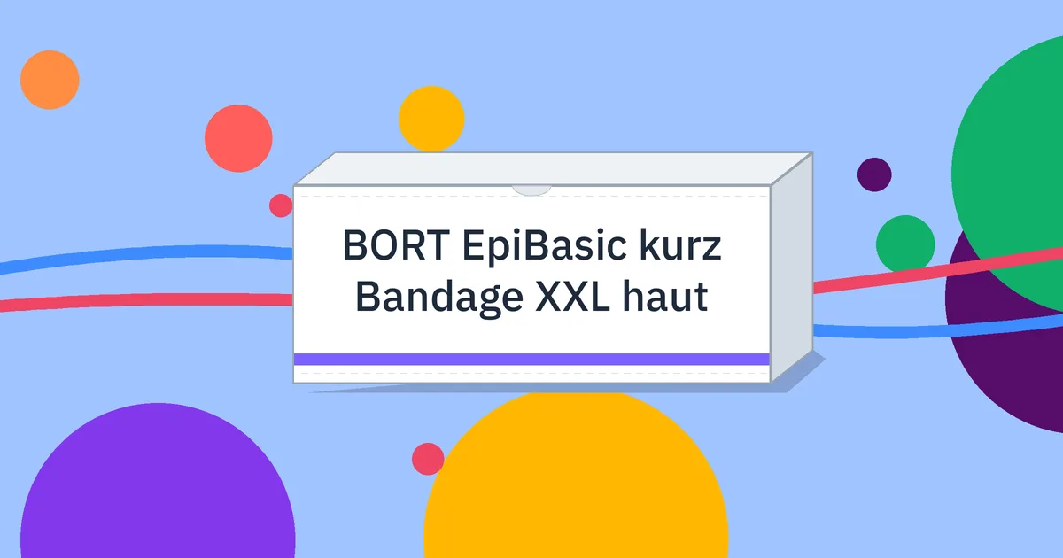 Symbolbild: Packung mit der Aufschrift BORT EpiBasic kurz Bandage XXL haut (PZN 15255757) – Verfügbarkeit und Bezug in Apotheken in Frankfurt am Main
