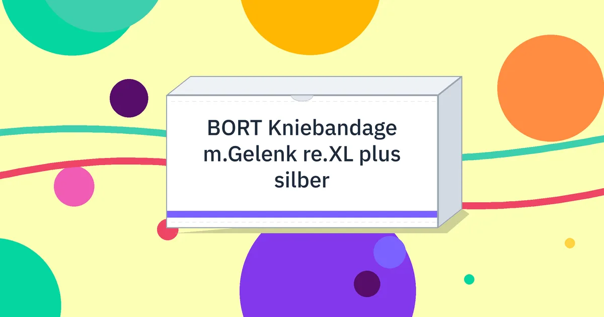 Symbolbild: Packung mit der Aufschrift BORT Kniebandage m.Gelenk re.XL plus silber (PZN 11055381) – Verfügbarkeit und Bezug in Apotheken in Frankfurt am Main