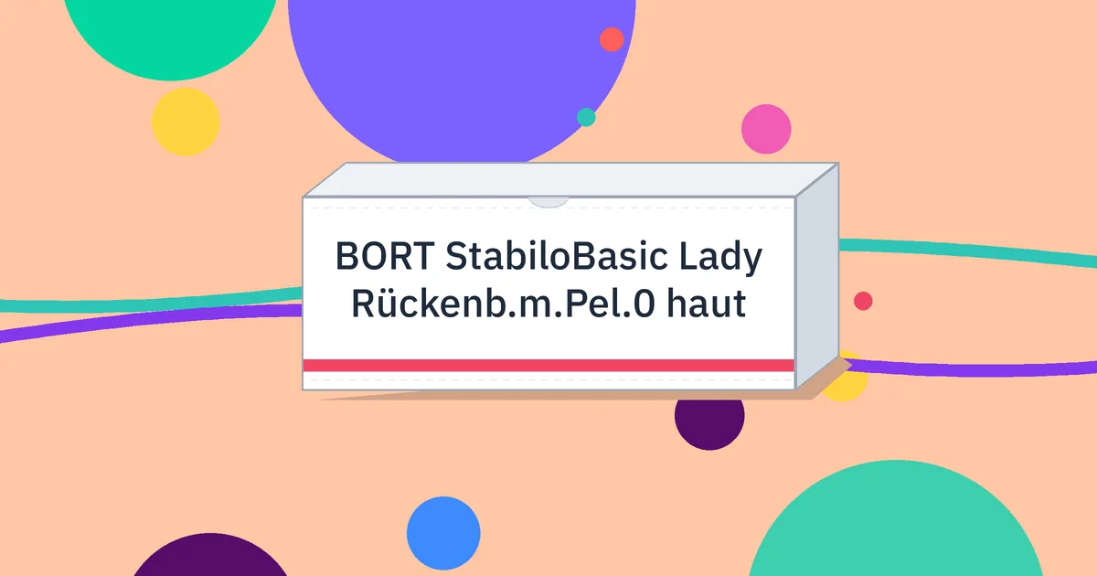 Symbolbild: Packung mit der Aufschrift BORT StabiloBasic Lady Rückenb.m.Pel.0 haut (PZN 05873187) – Verfügbarkeit und Bezug in Apotheken in Frankfurt am Main