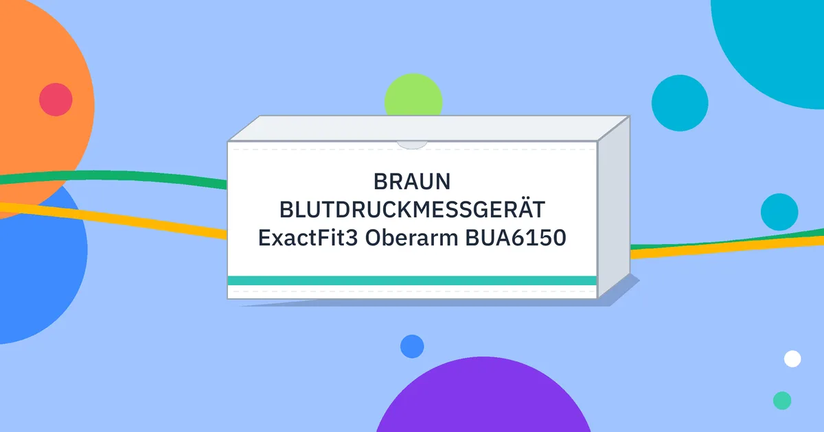 Symbolbild: Packung mit der Aufschrift BRAUN BLUTDRUCKMESSGERÄT ExactFit3 Oberarm BUA6150 (PZN 08875867) – Verfügbarkeit und Bezug in Apotheken in Frankfurt am Main