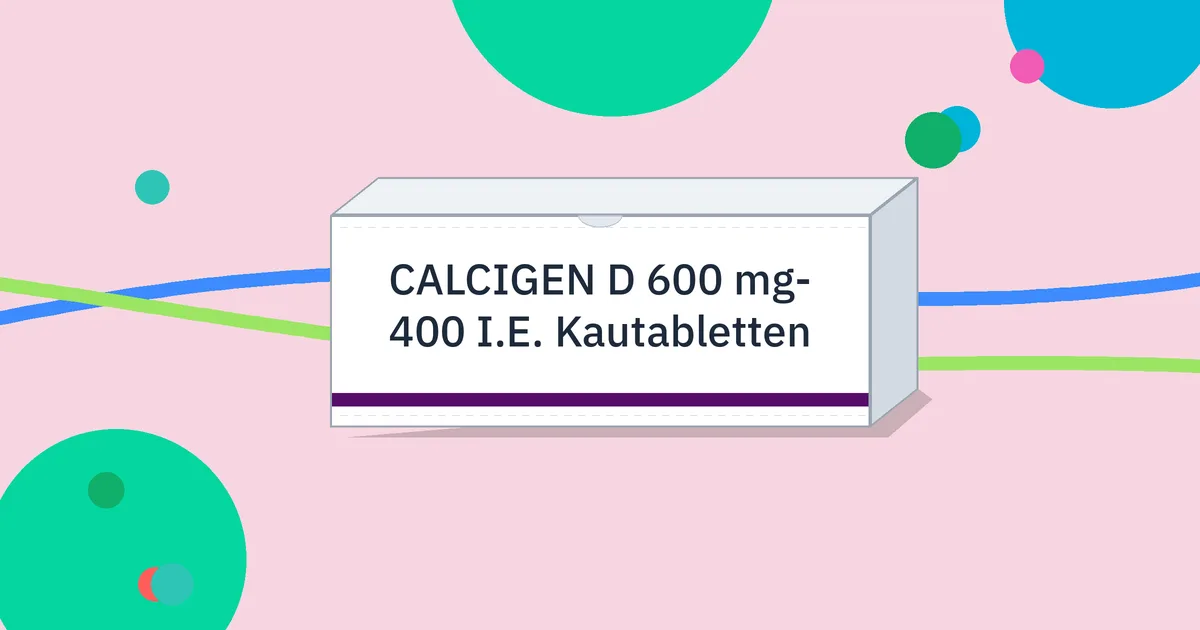 Symbolbild: Packung mit der Aufschrift CALCIGEN D 600 mg-400 I.E. Kautabletten (PZN 04054599) – Verfügbarkeit und Bezug in Apotheken in Frankfurt am Main