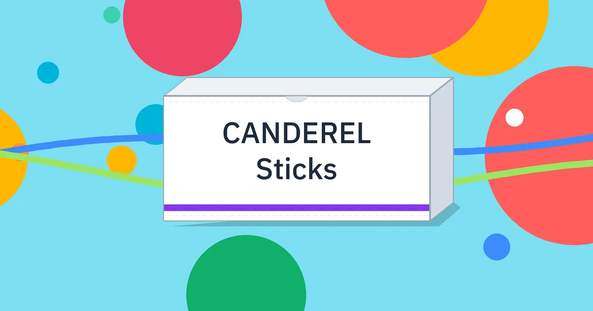 Symbolbild: Packung mit der Aufschrift CANDEREL Sticks (PZN 03034761) – Verfügbarkeit und Bezug in Apotheken in Frankfurt am Main
