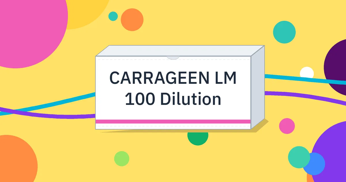 Symbolbild: Packung mit der Aufschrift CARRAGEEN LM 100 Dilution (PZN 13431322) – Verfügbarkeit und Bezug in Apotheken in Frankfurt am Main