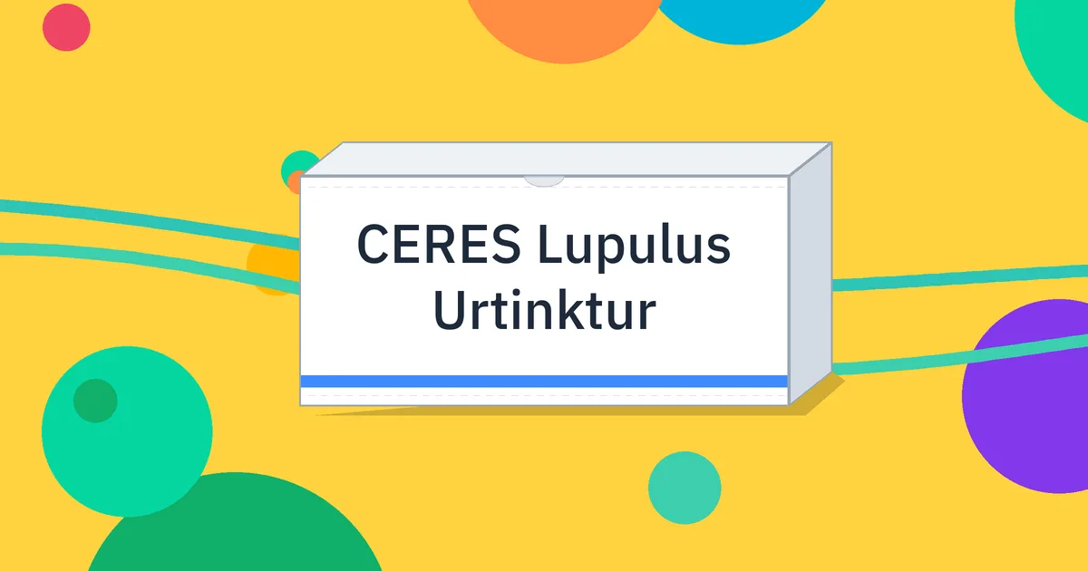 Symbolbild: Packung mit der Aufschrift CERES Lupulus Urtinktur (PZN 00179105) – Verfügbarkeit und Bezug in Apotheken in Frankfurt am Main