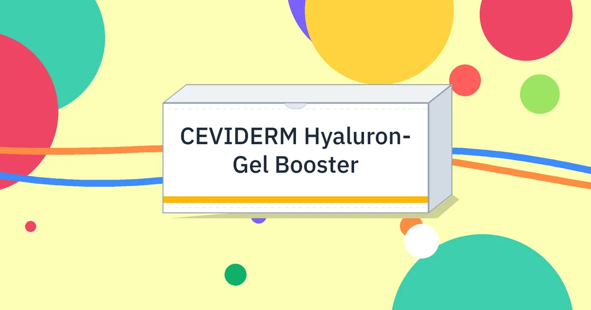 Symbolbild: Packung mit der Aufschrift CEVIDERM Hyaluron-Gel Booster (PZN 15261019) – Verfügbarkeit und Bezug in Apotheken in Frankfurt am Main