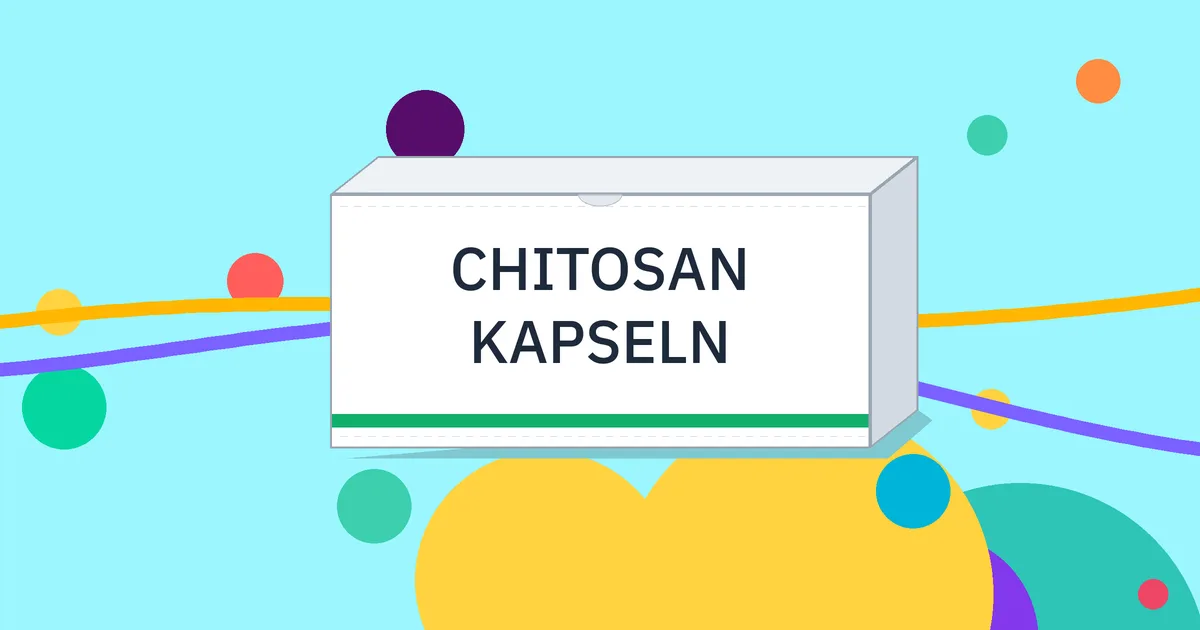 Symbolbild: Packung mit der Aufschrift CHITOSAN KAPSELN (PZN 07574796) – Verfügbarkeit und Bezug in Apotheken in Frankfurt am Main