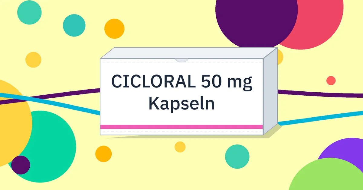 Symbolbild: Packung mit der Aufschrift CICLORAL 50 mg Kapseln (PZN 00550628) – Verfügbarkeit und Bezug in Apotheken in Frankfurt am Main